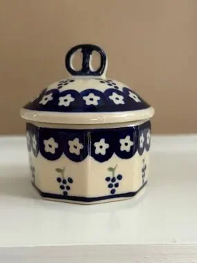 Polish Pottery | Accents | Polish Pottery Lidded Octagonal Trinket Box ...
